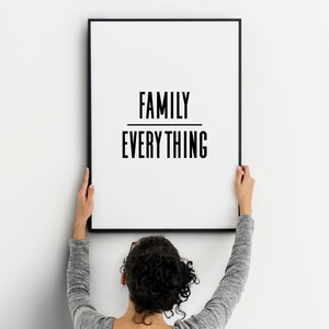 Family Over Everything, Family Sign, Family Print, Living Room Prints ...