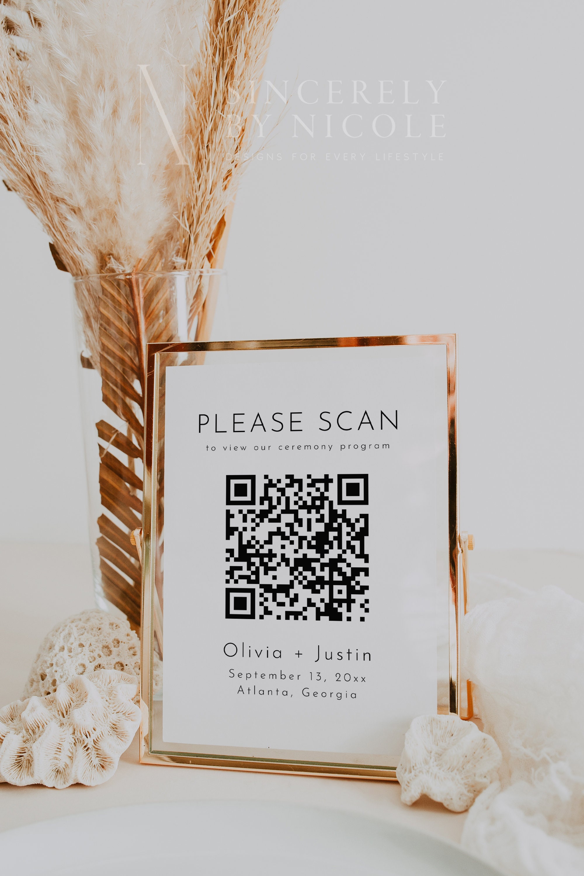 QR Code Wedding Program Scan to View Our Ceremony Program QR - Etsy