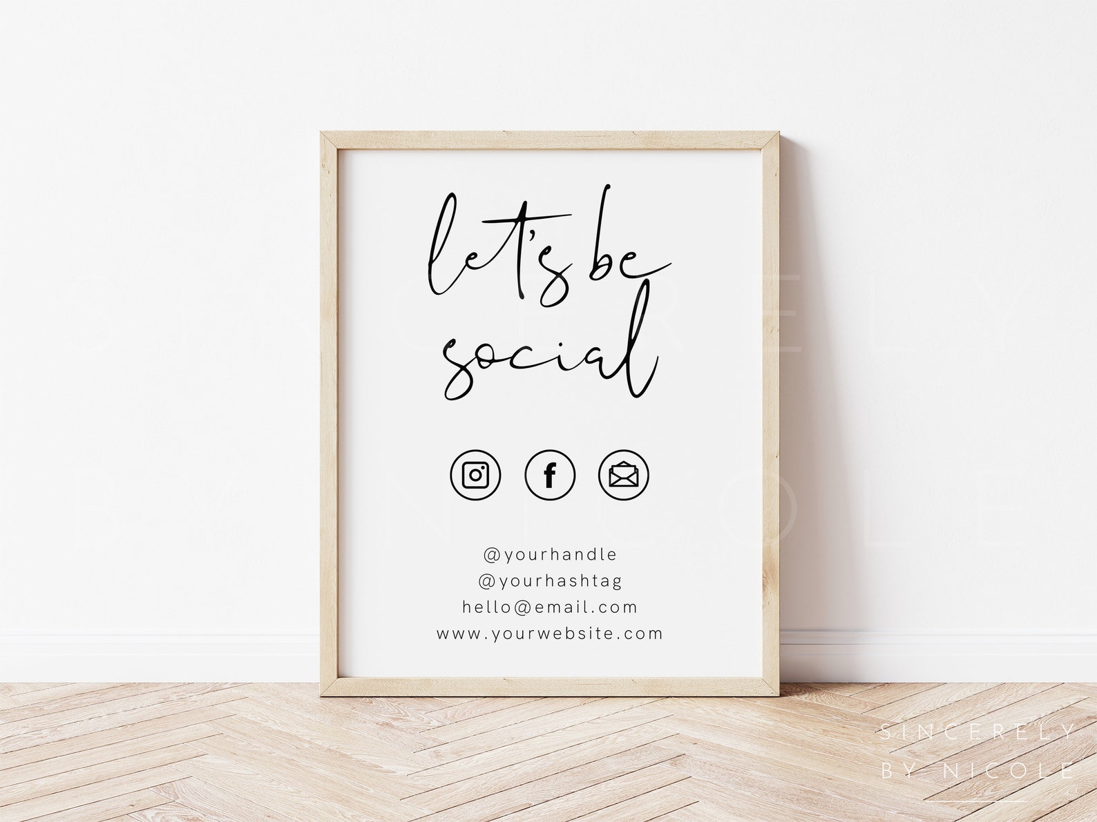 Social Media Sign Social Media Sign Template Follow Us on - Etsy