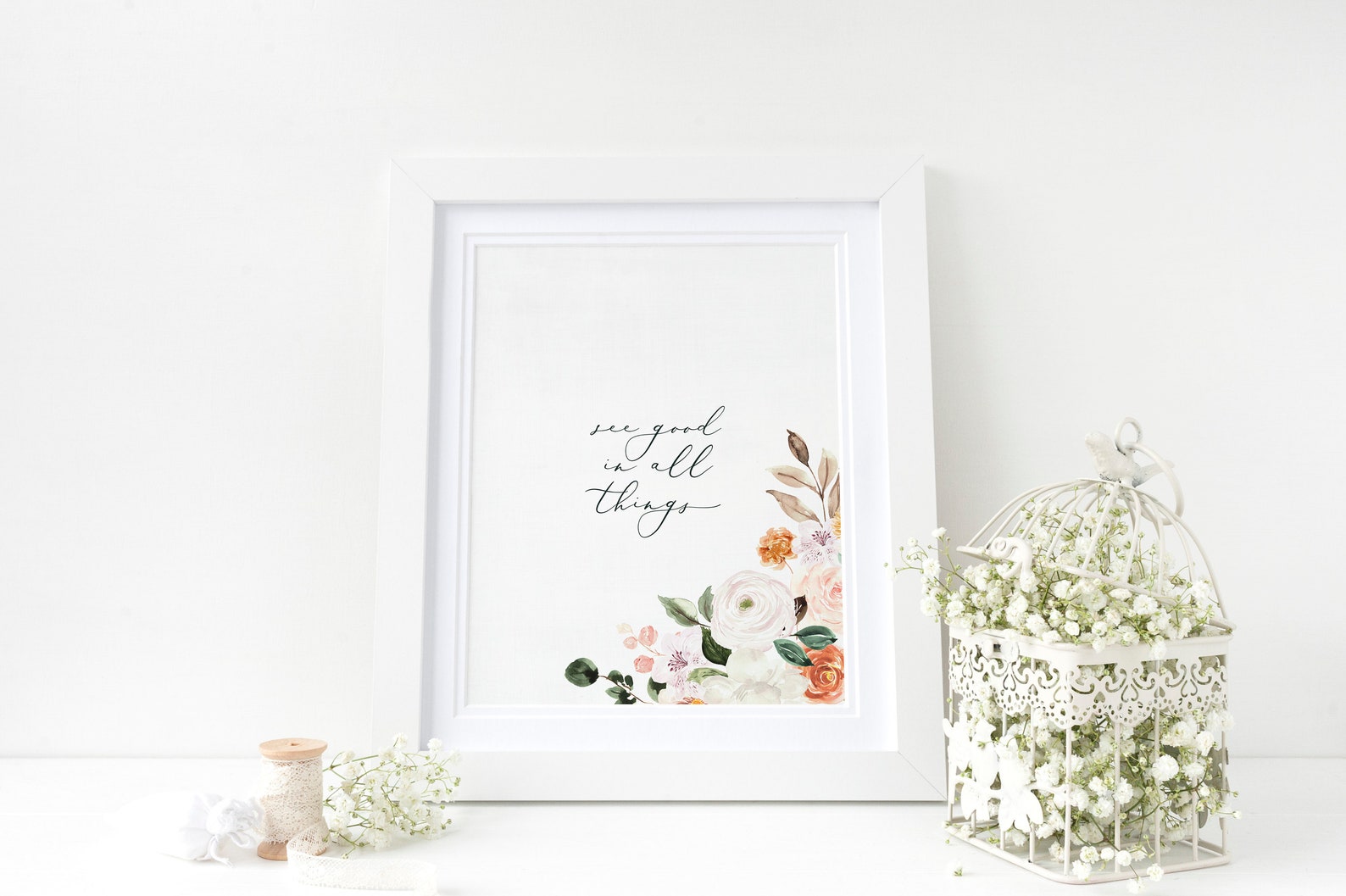 Printable Floral Quote Floral Quote Print Floral Print | Etsy