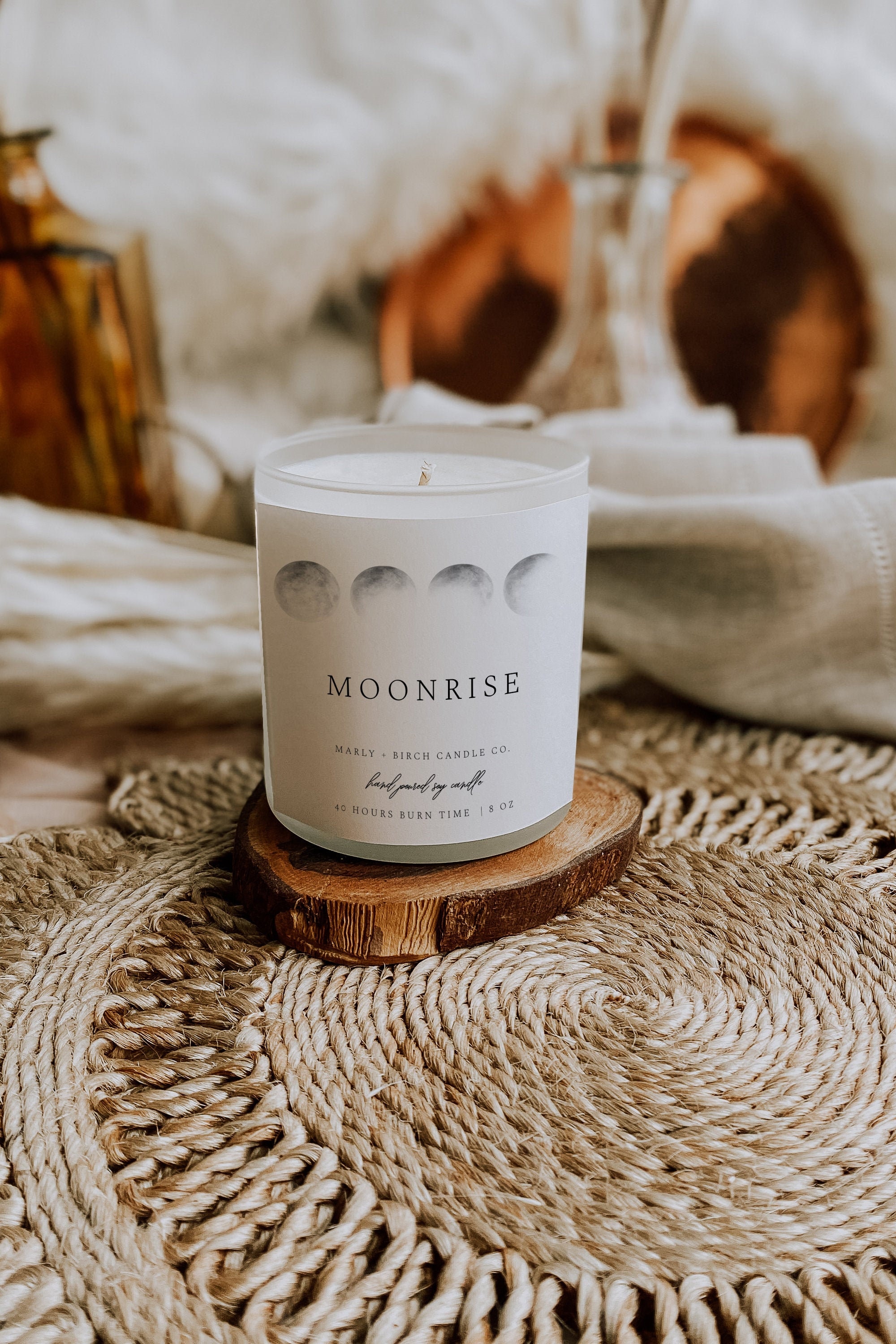 Moon Candle Label Template, Celestial Candle Label Printable Editable ...
