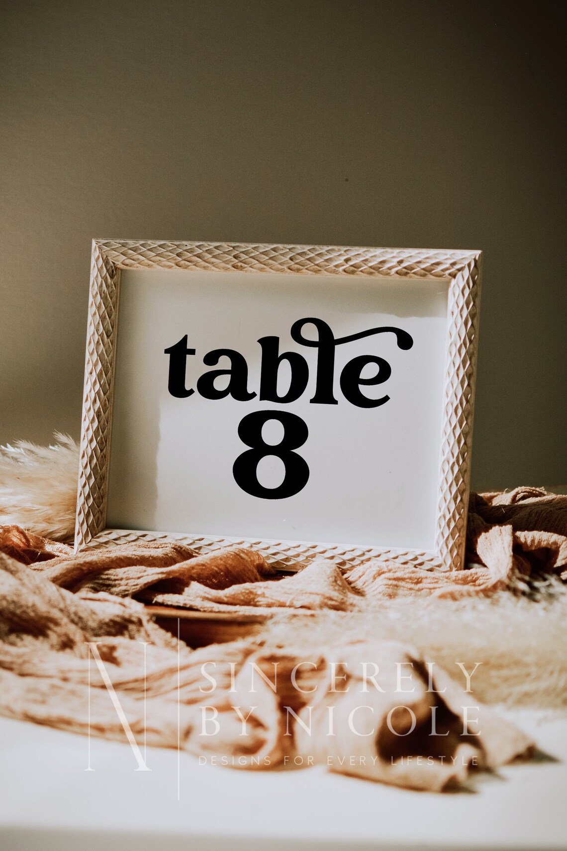 Retro Table Number Template, Vintage Wedding Table Number, Printable ...