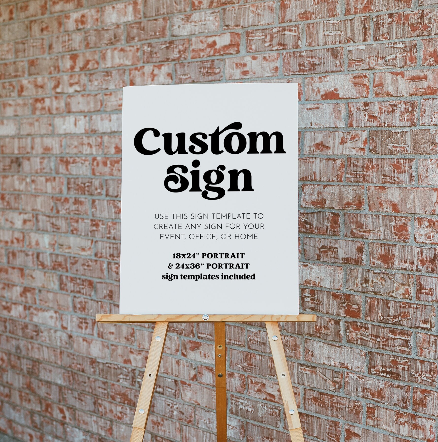 Editable Custom Sign, Printable Signs, Retro Sign Editable Printable ...