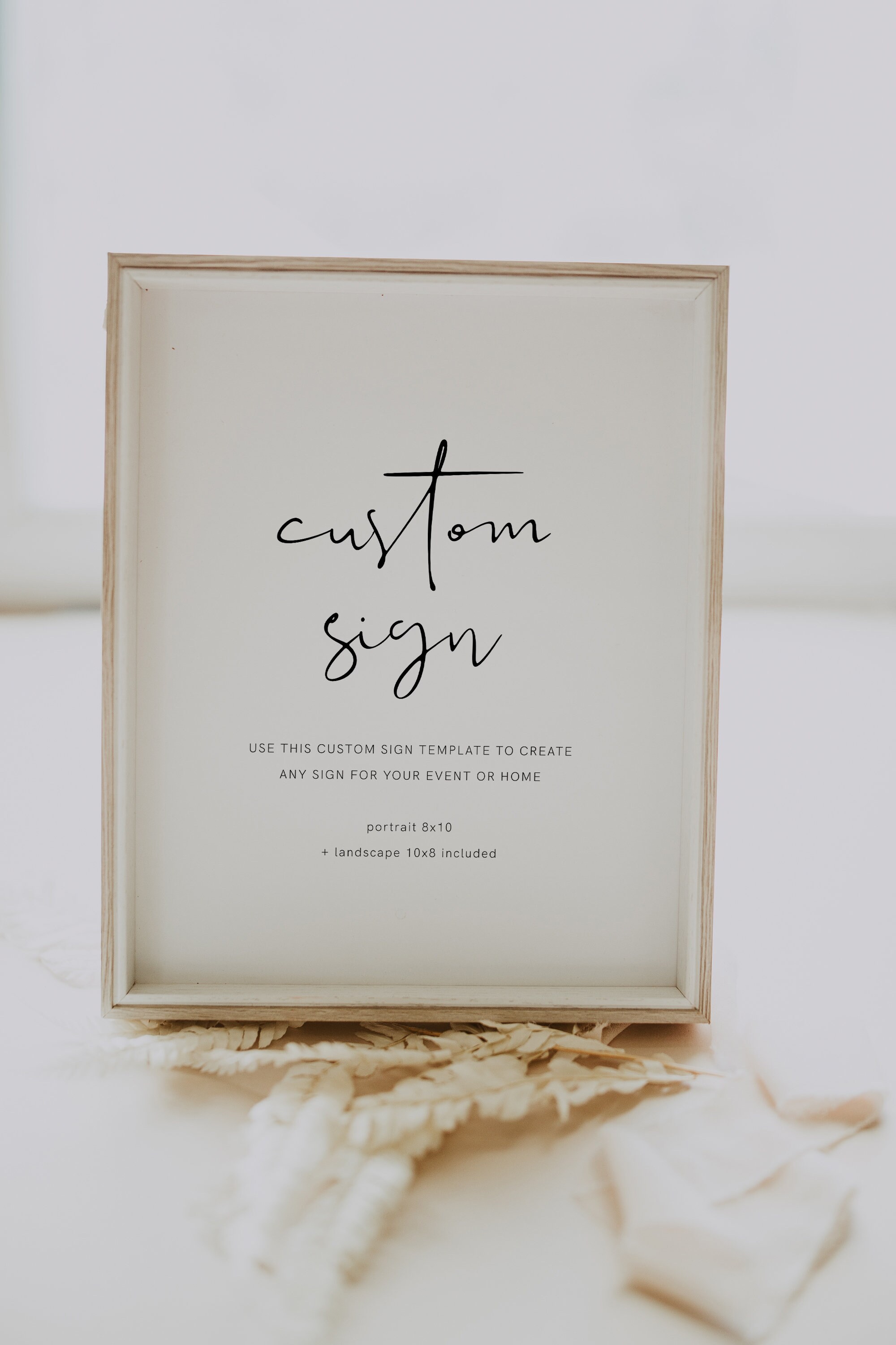 Editable Sign Template, Custom Sign, 100% Editable Sign, Corjl Signs ...