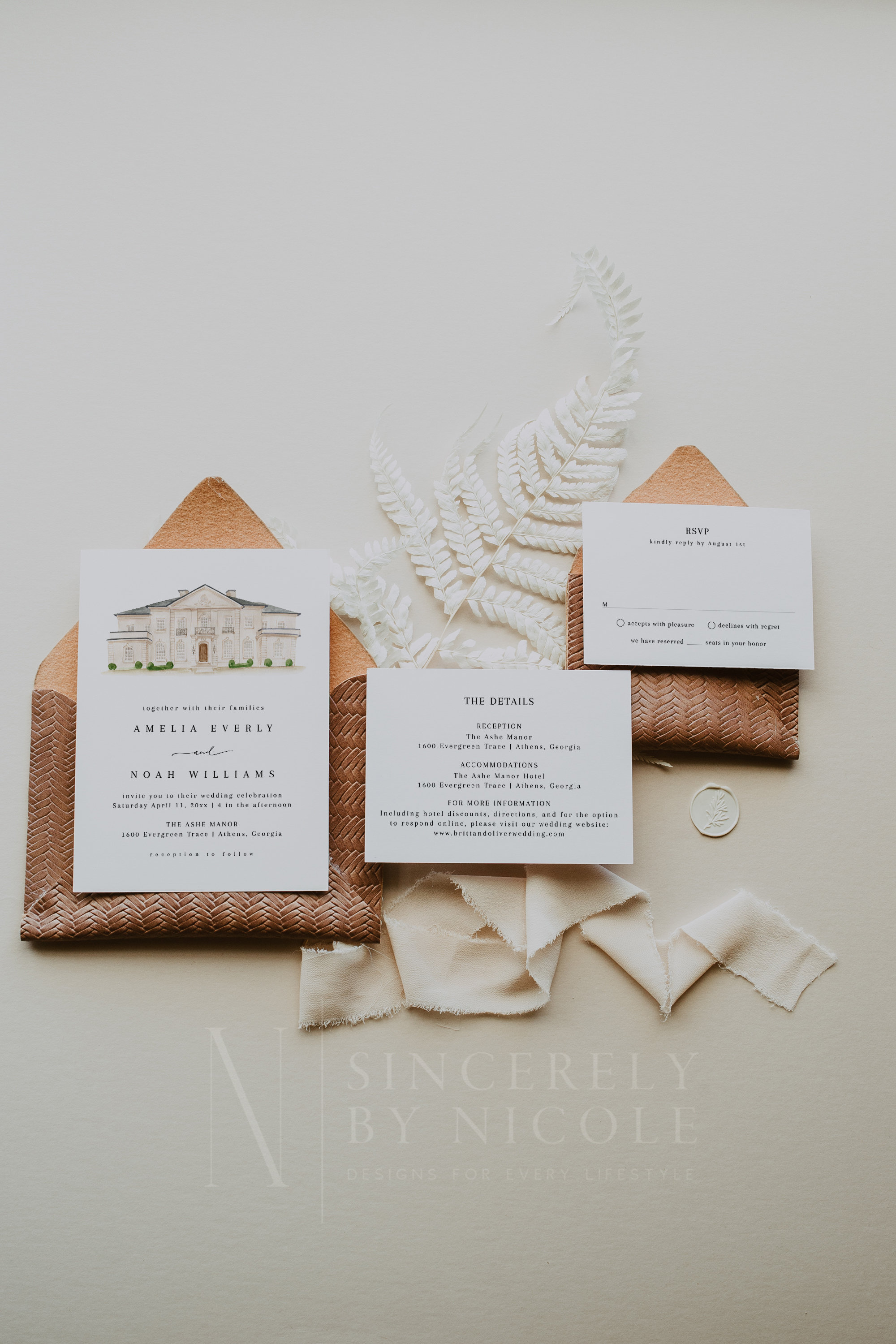 Manor House Wedding Venue Wedding Invitation Template Editable ...