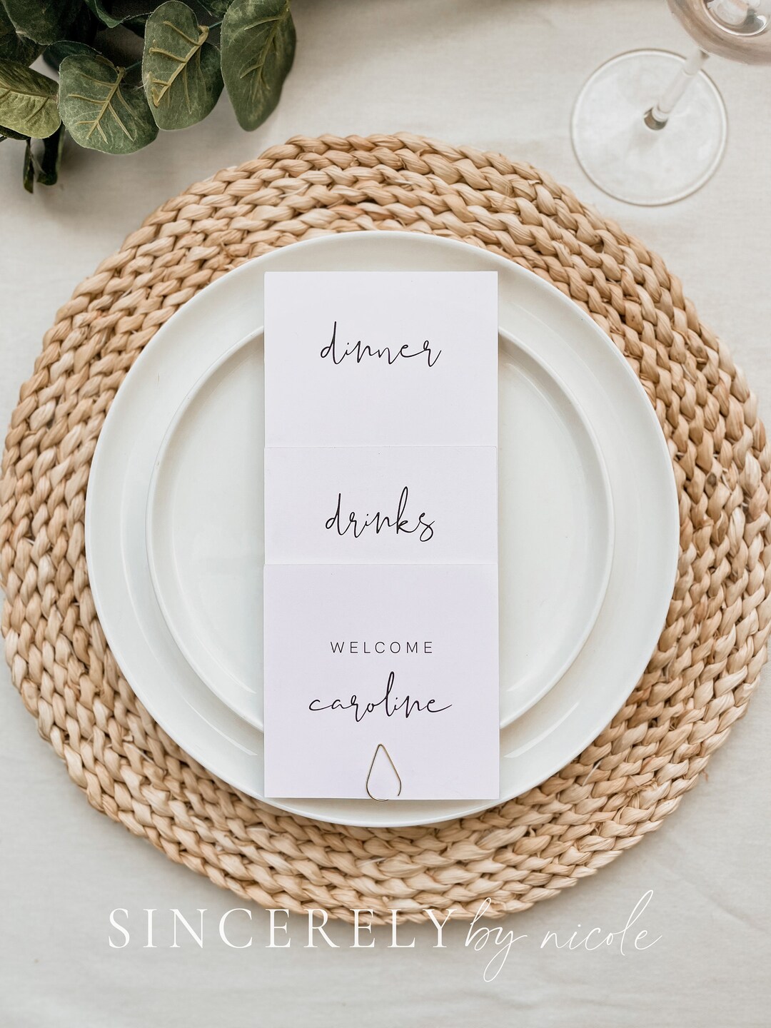 Modern Minimalist Menu Template, Layered Menu Template, Printable Menu ...