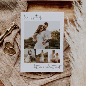Photo Elopement Announcement, Love is Patient Wedding Announcement ...