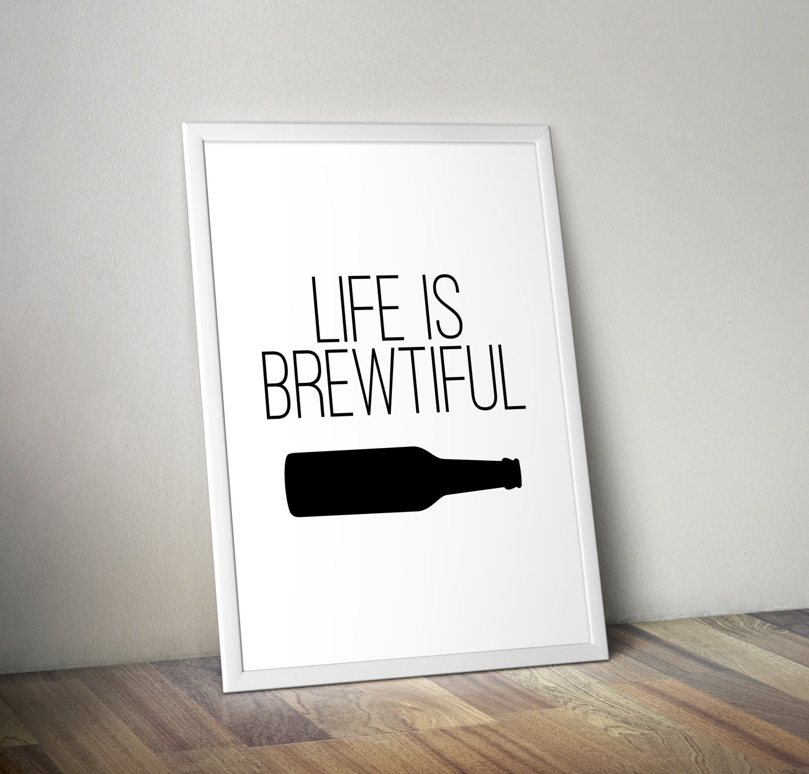 Life is Brewtiful Printable Bar Art Beer Sign Instant - Etsy Australia