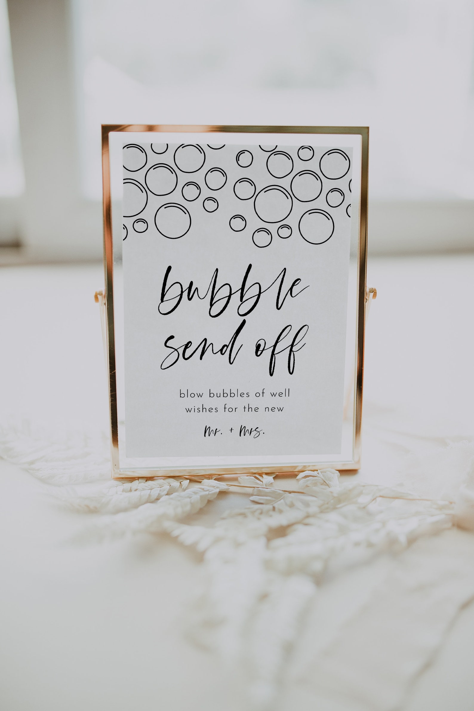 Bubble Send off Sign Editable Printable Wedding Bubble Send - Etsy