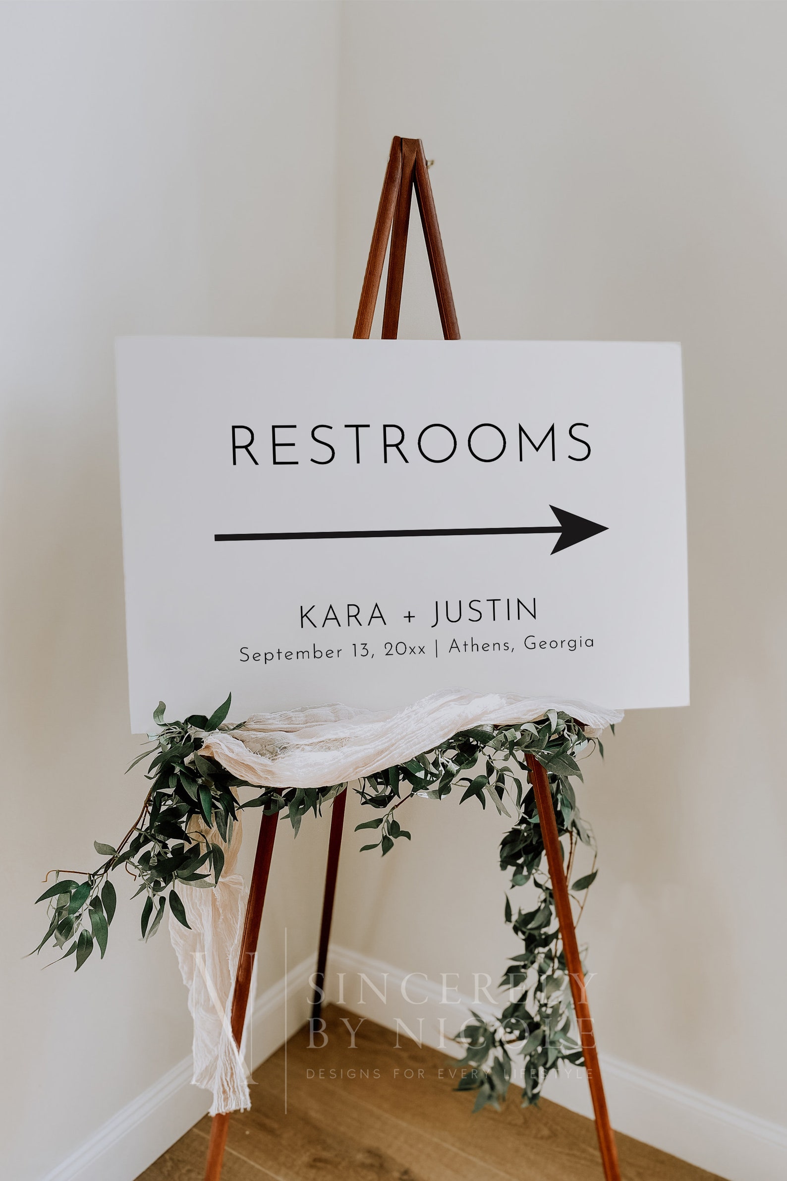 Modern Minimalist Restroom Sign Template Editable Printable - Etsy