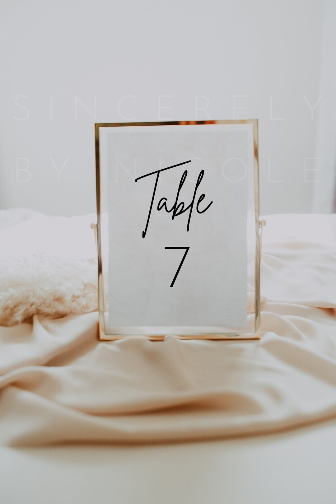Minimalist Table Number Card Template, Minimalist Modern Table Number ...