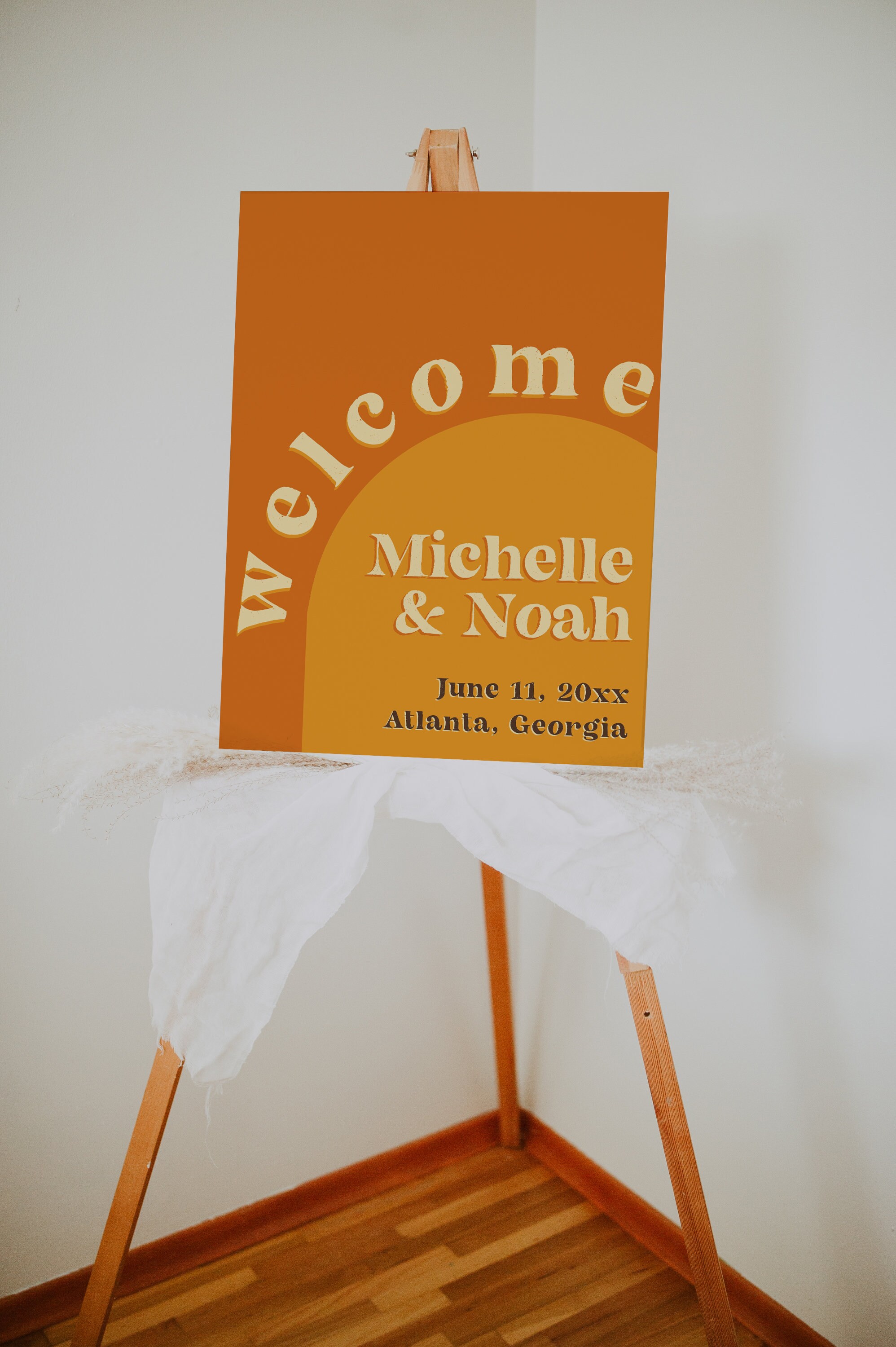 70's Welcome Sign Template, Retro Welcome Sign Editable Printable, 70's ...