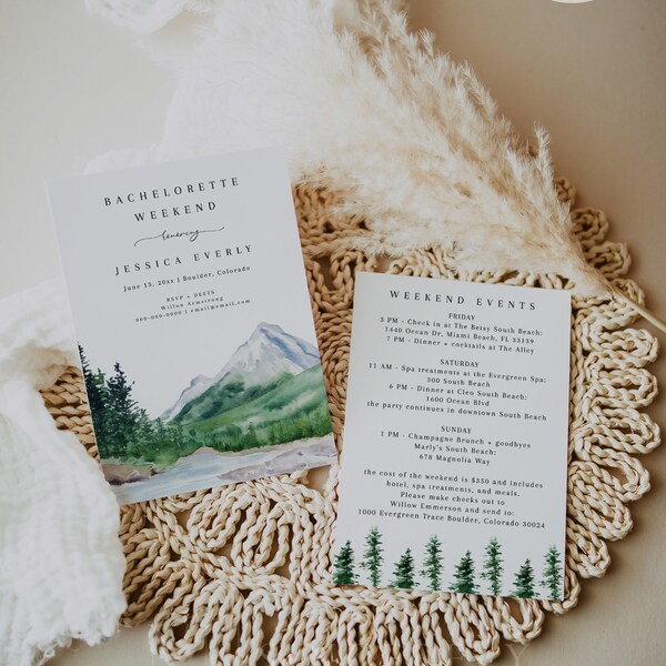 Mountain Invitation - Etsy