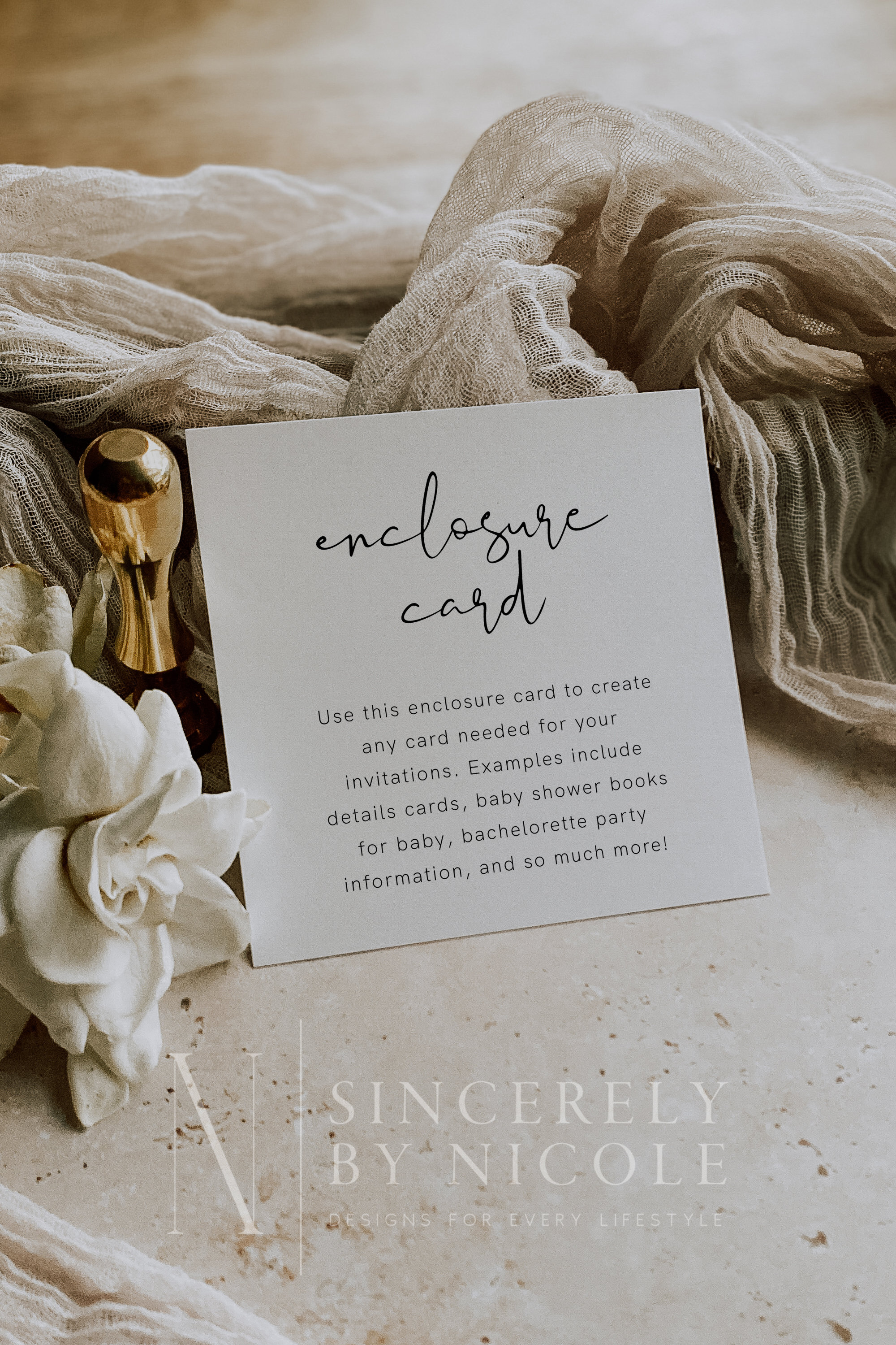 Square Enclsoure Card Template, Enclosure Card Template, Editable ...