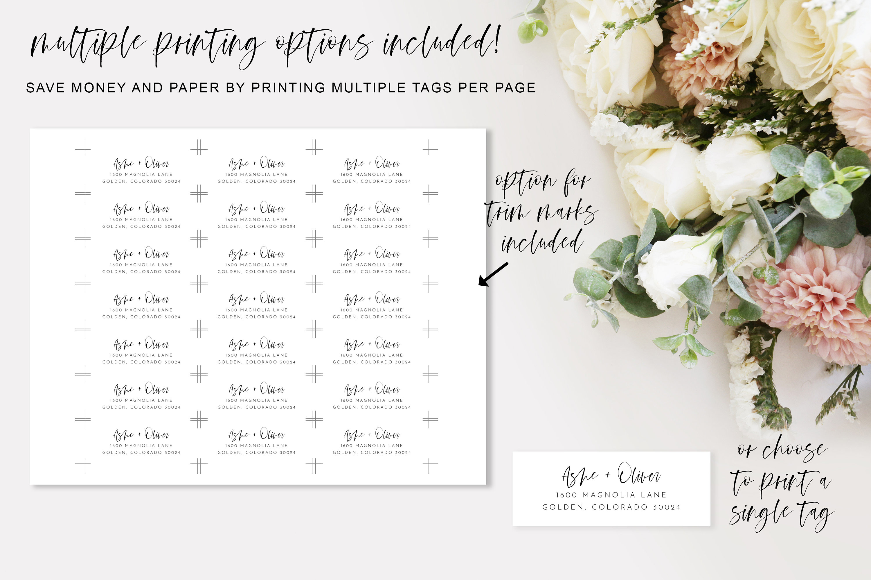 Modern Address Label Template, Editable Recipient Address Label, DIY ...