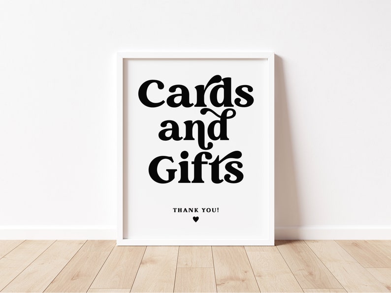 Retro Cards and Gifts Sign Printable Cards and Gifts Sign - Etsy
