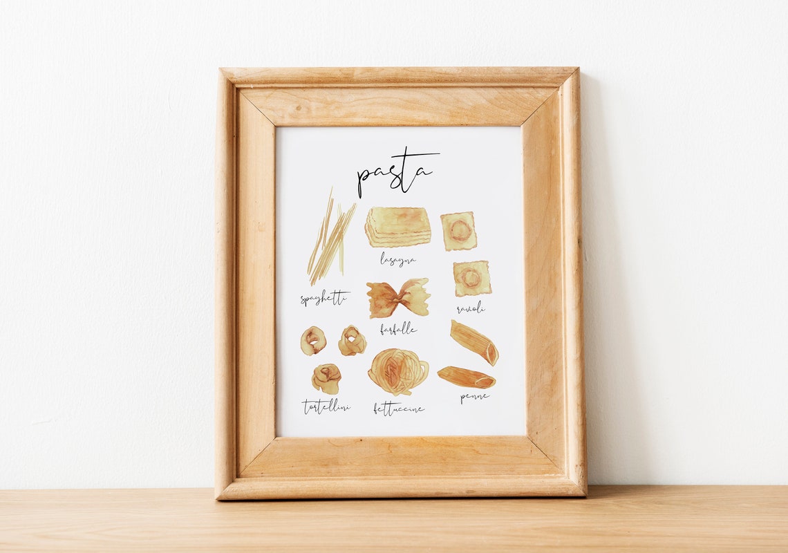 Printable Kitchen Decor Pasta Wall Art Kitchen Wall Art - Etsy