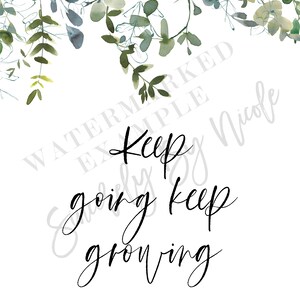 Printable Greenery Quote Bundle, Set of Three Prints, Greenery Wall Art ...