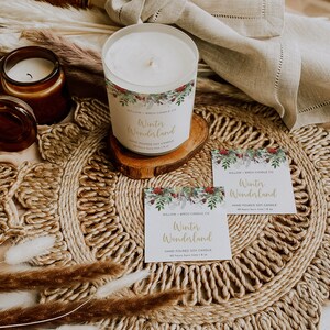 Holiday Candle Label Template, Christmas Product Label, Holiday Label ...