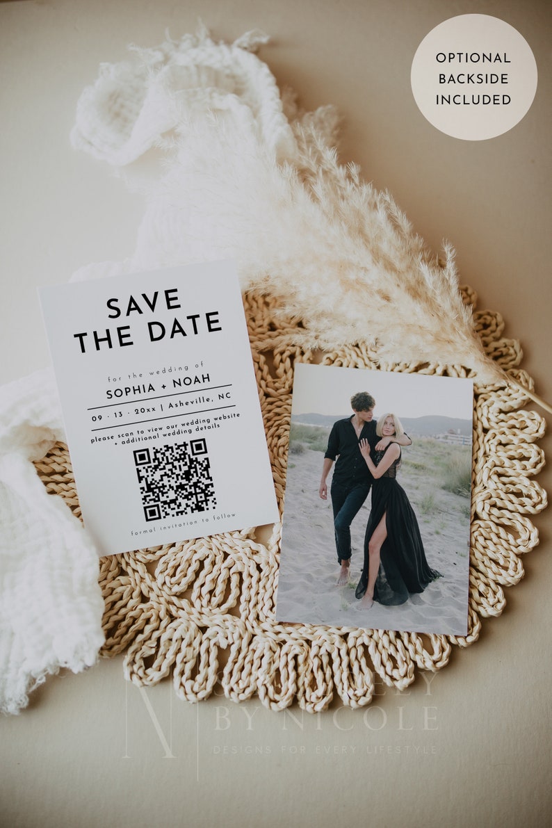 amelie-save-the-date-with-qr-code-qr-code-save-the-date-etsy
