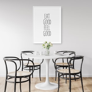 Eat Good Feel Good, Kitchen Printable, Foodie Gift, Kitchen Art Poster ...