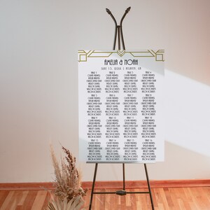Art Deco Wedding Seating Chart, Old Hollywood Seating Plan Sign ...