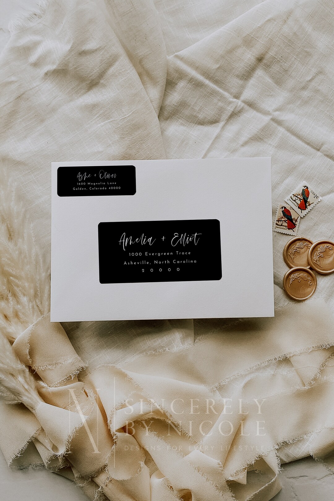 Printable Address Label Template, Editable Recipient Address Label, DIY ...