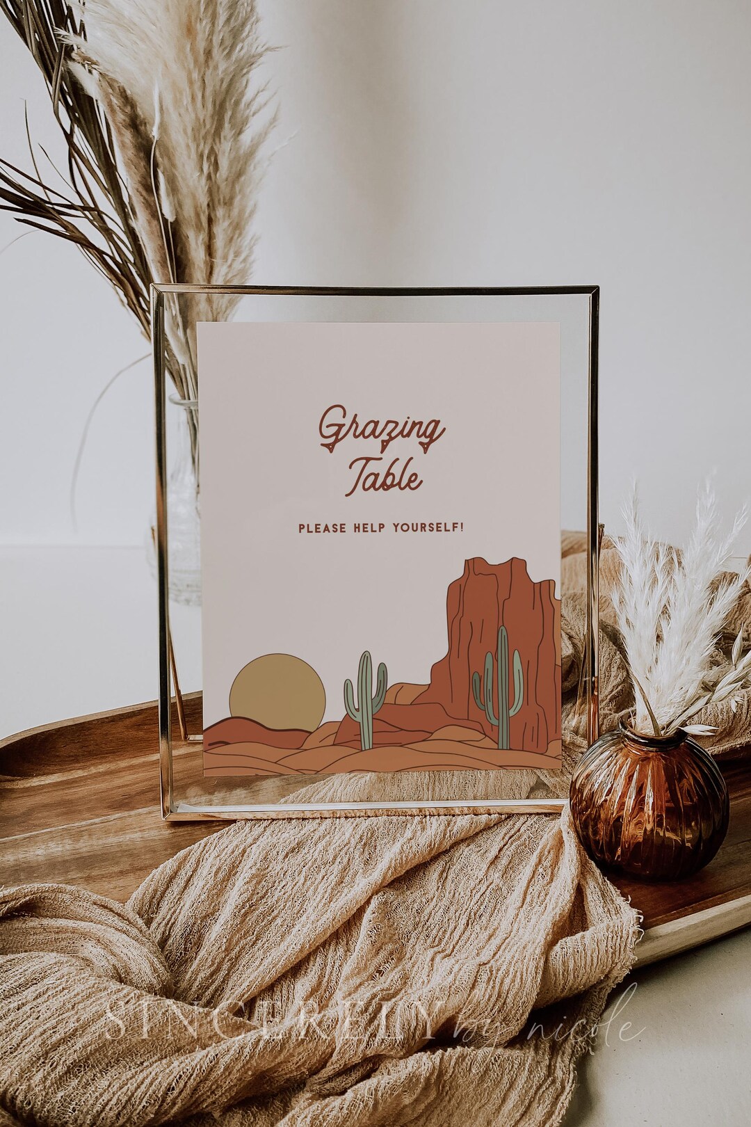Grazing Table Sign, Grazing Station Sign, Western Grazing Station Sign ...