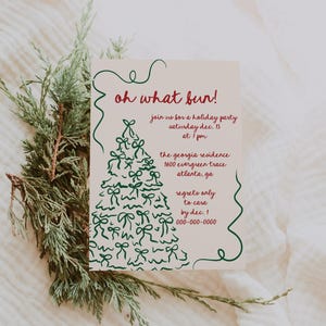 Oh What Fun Christmas Party Invitation, Editable Printable Holiday ...