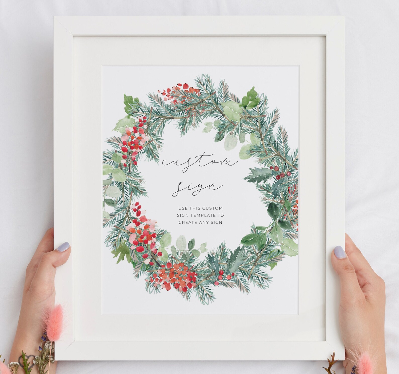 Editable Holiday Sign Template Printable Christmas Sign - Etsy