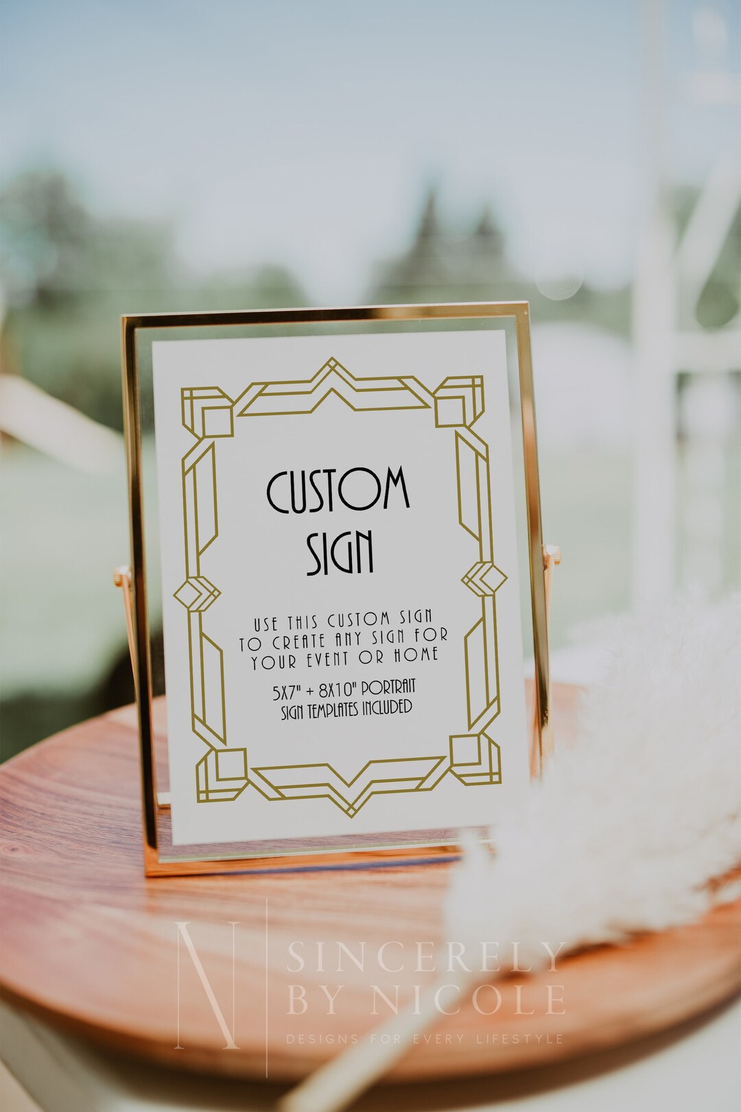 Art Deco Wedding Custom Sign, Old Hollywood Custom Sign Template, 1920 ...