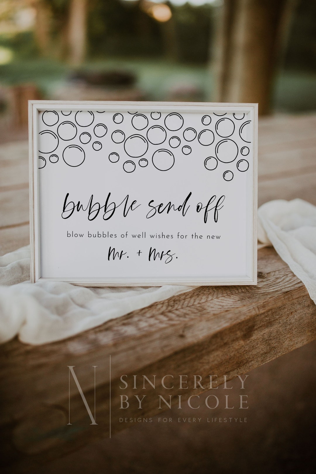 Bubble Send off Sign, Editable Printable Wedding Bubble Send off Sign ...
