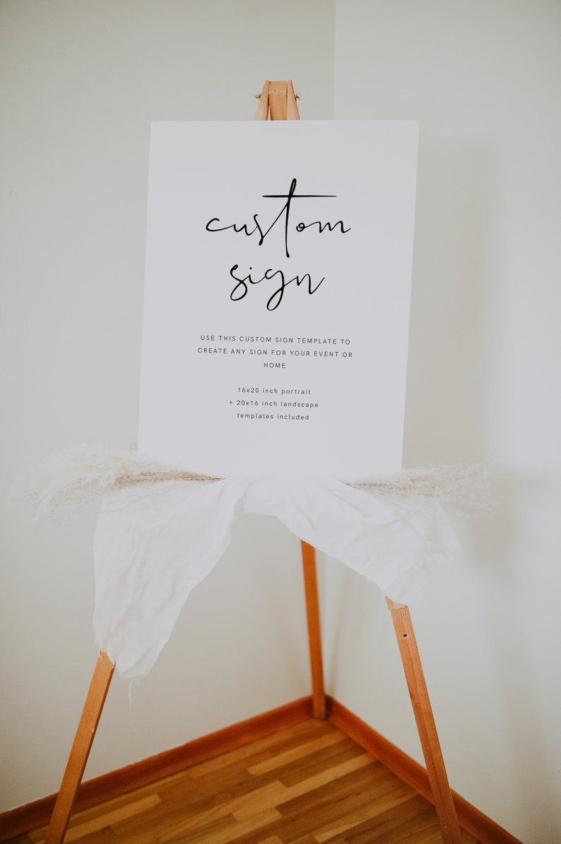 Editable Sign Template Custom Sign Editable Sign Corjl - Etsy