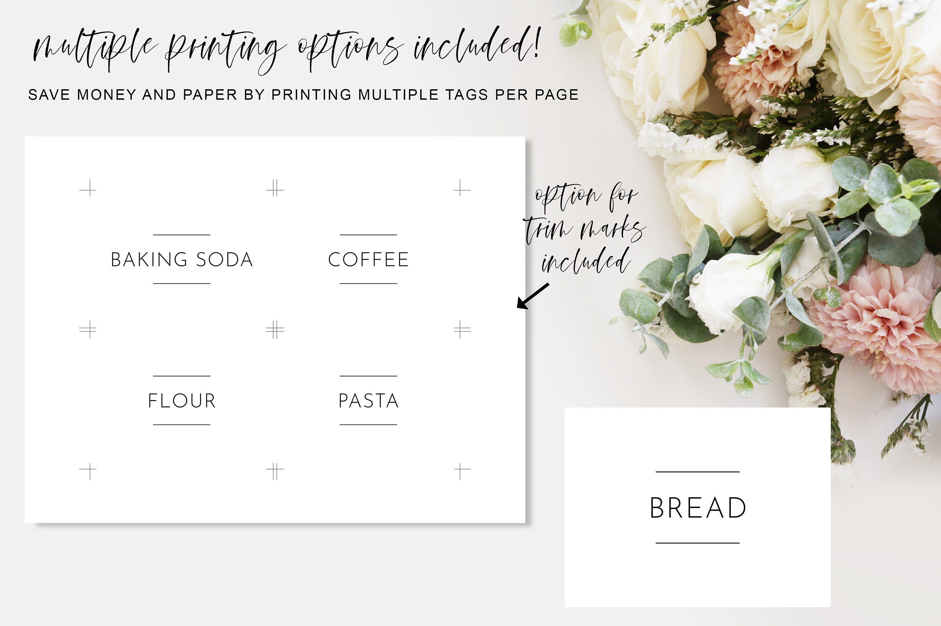 Editable Printable Minimalist Kitchen Labels Pantry Labels - Etsy