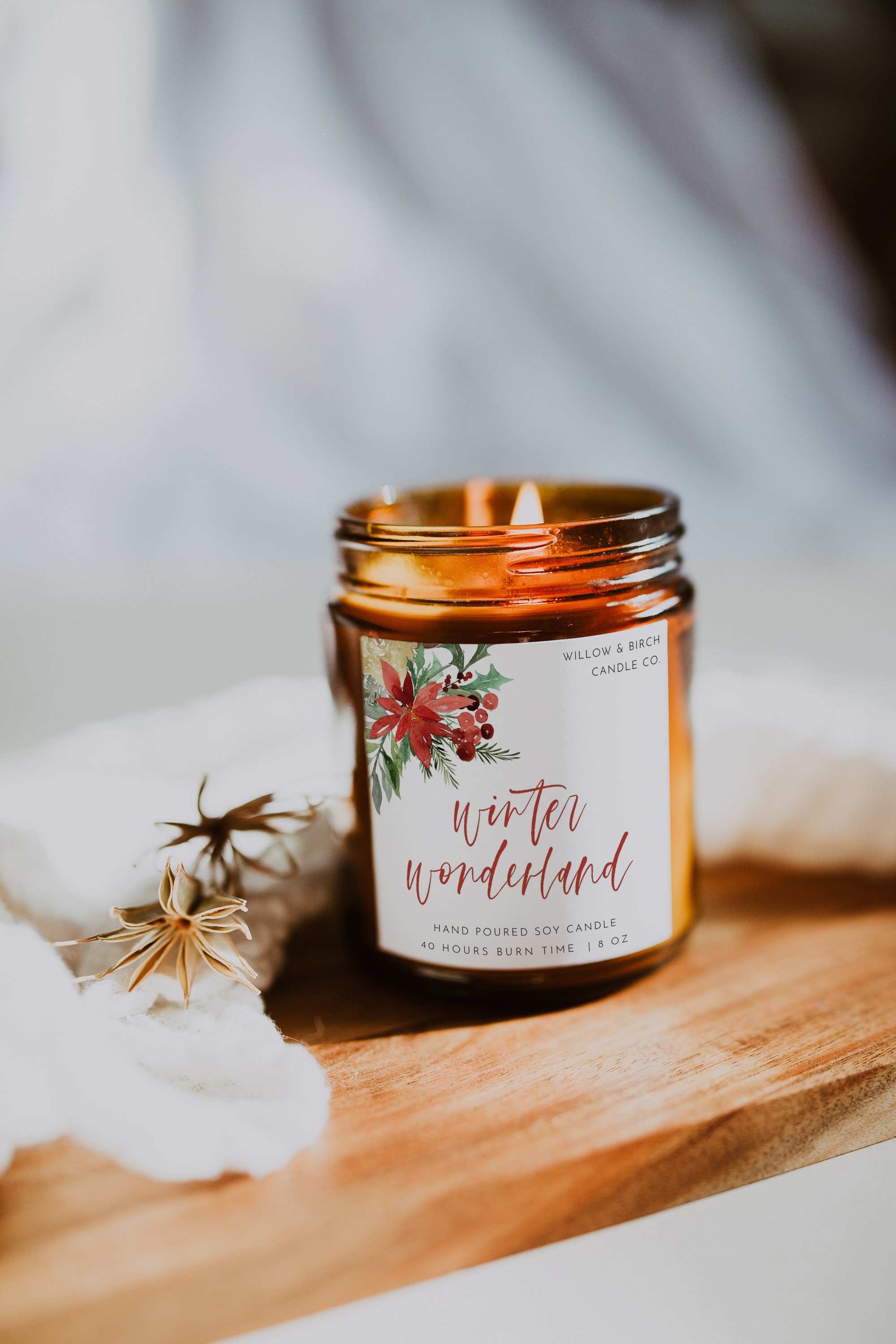 Printable Candle Label Template Christmas Product Label - Etsy