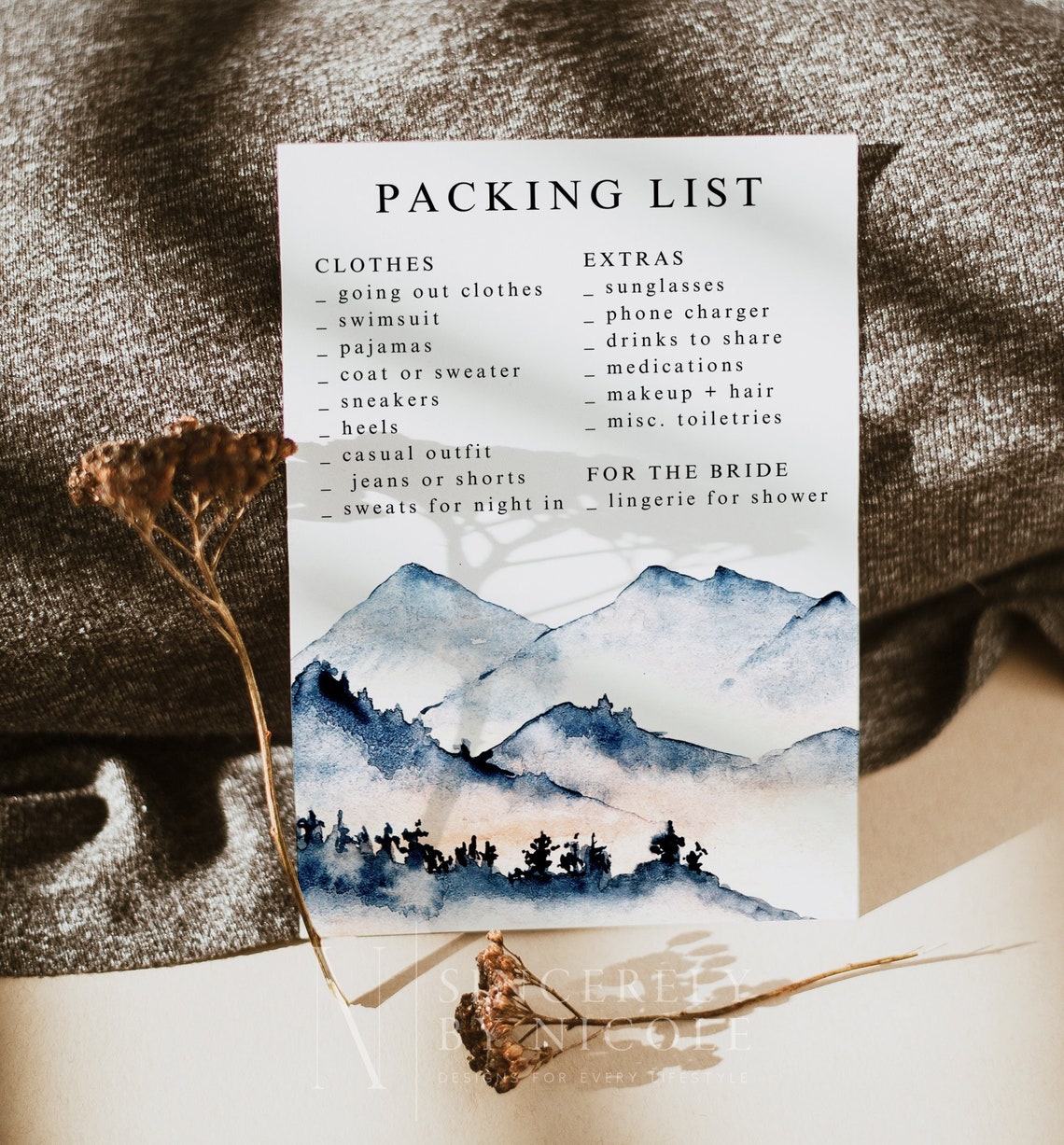Birthday Weekend Packing List Template Girls Weekend Template - Etsy