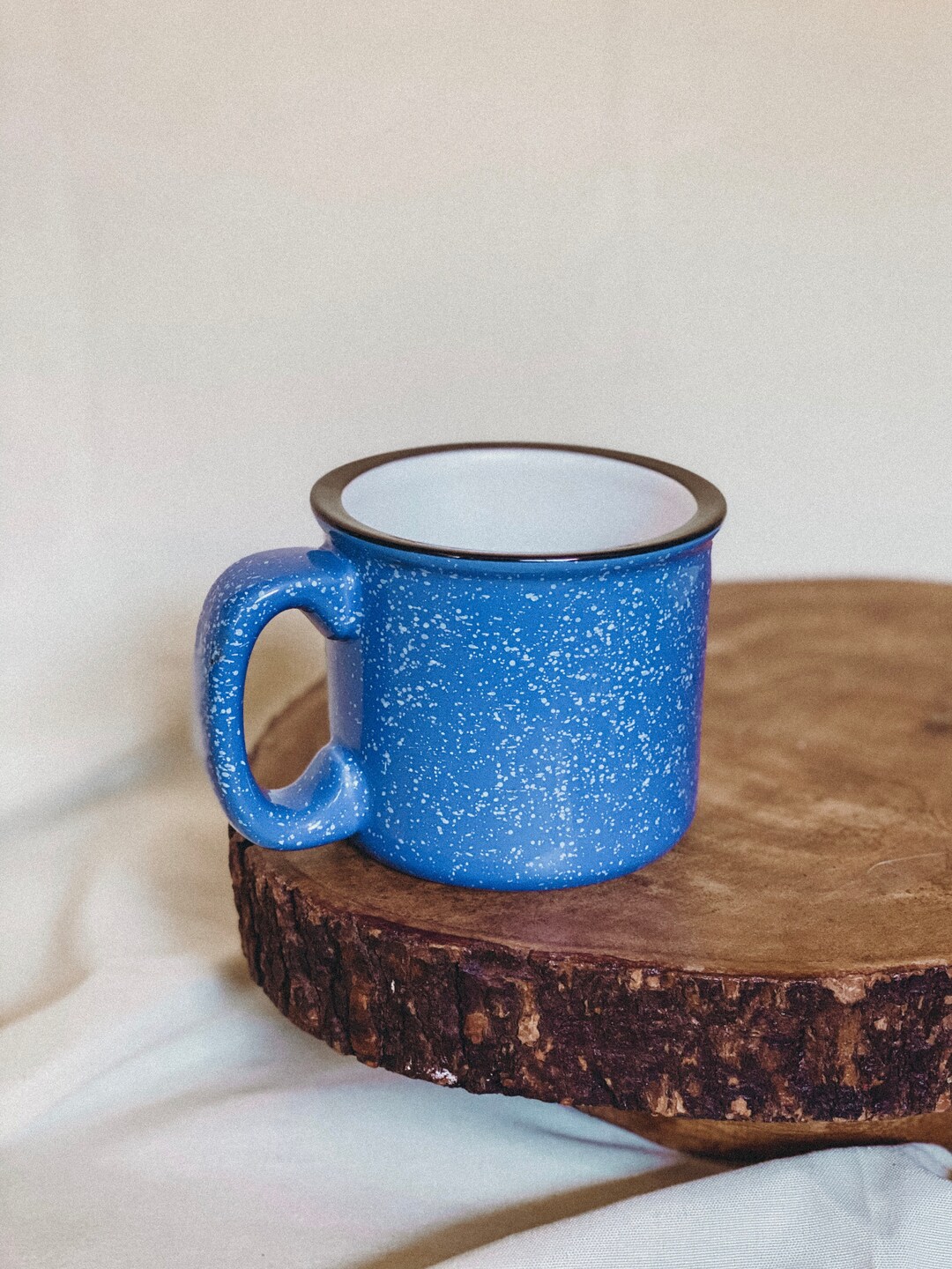 Light Blue Speckled Campfire Mug - Etsy