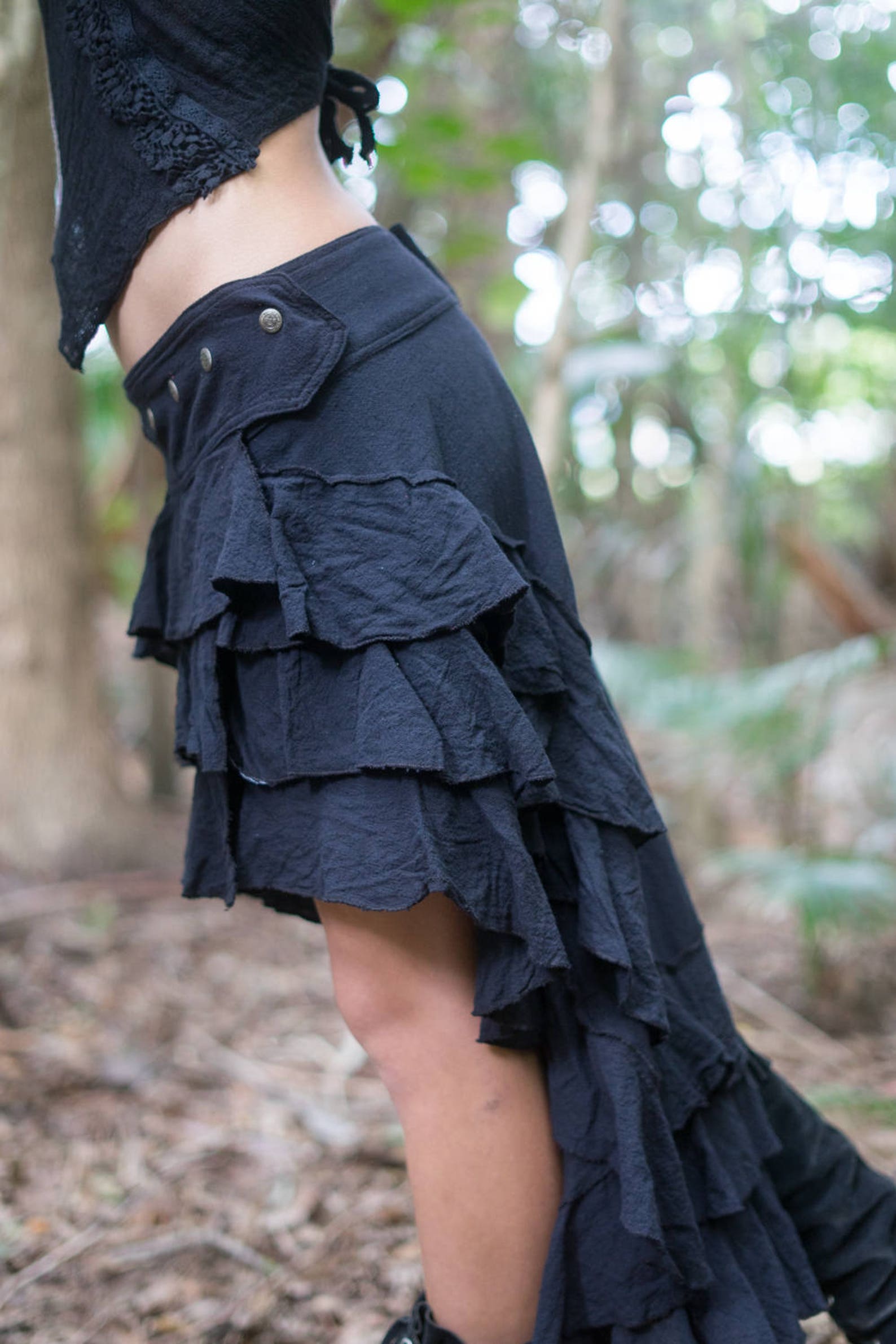 Steampunk Skirt, Festival Clothing, Asymmetrical Skirt, Cyberpunk Skirt ...