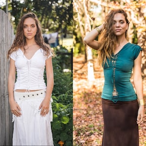 Women Pixie Top, Festival Clothing Women, Fairy Braided Top, Hippy ...