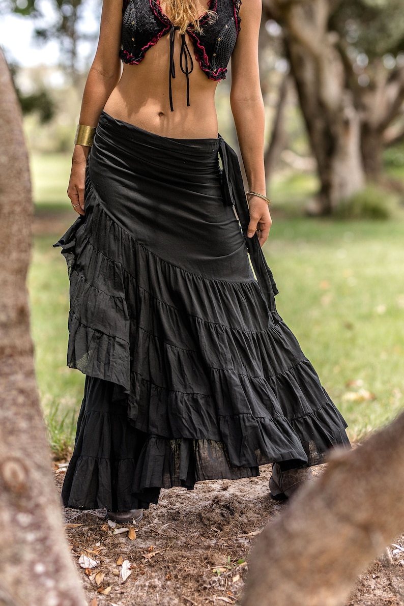 Flamenco Skirt Belly Dance Skirt Tribal Skirt Gypsy Skirt Etsy