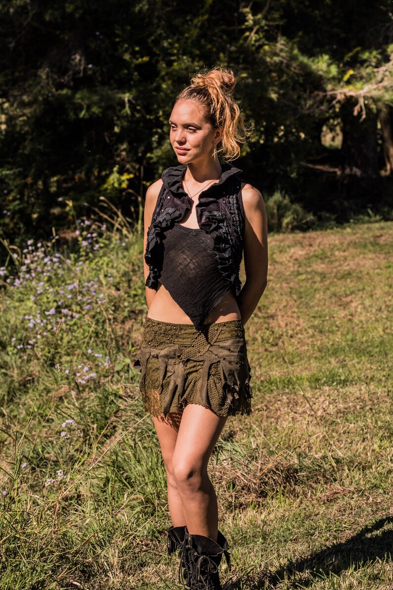 Steampunk Skirt Pixie Skirt Short Gypsy Skirt Forest | Etsy