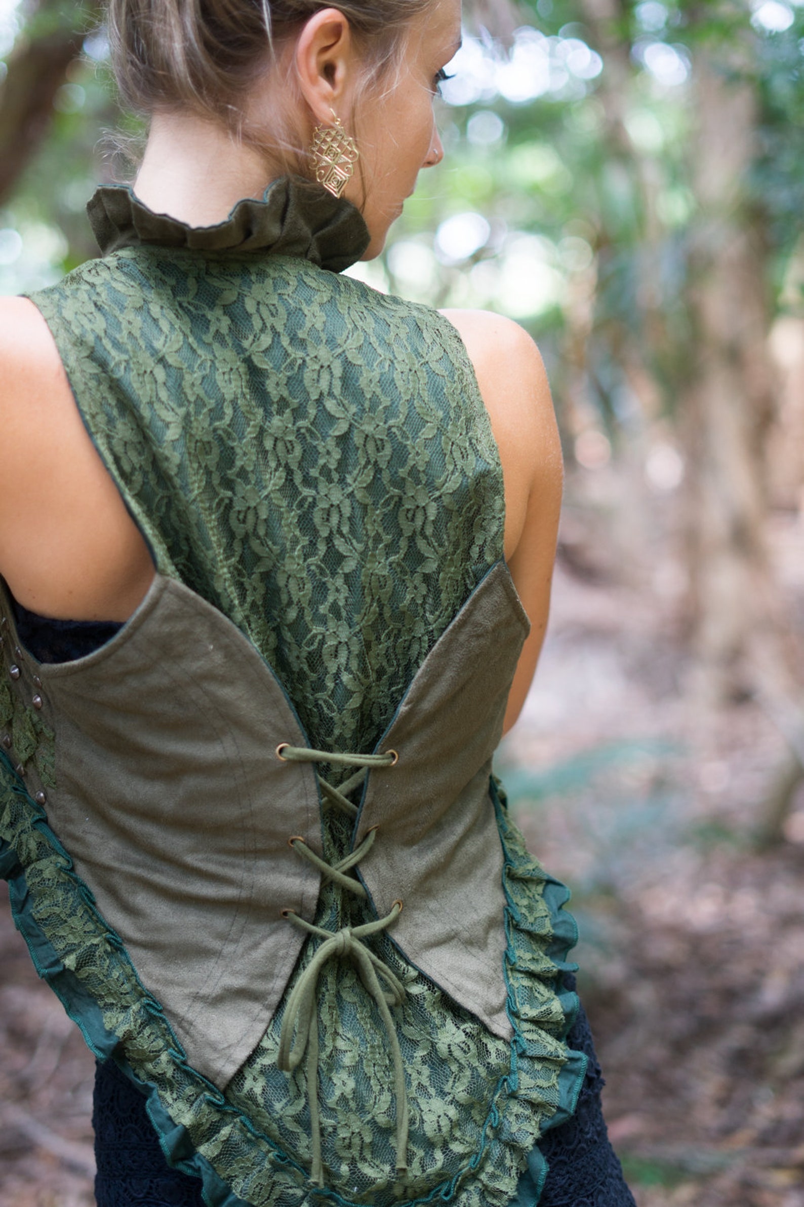 Women Lace Vest Pirate Vest Steampunk Vest Victorian Vest | Etsy