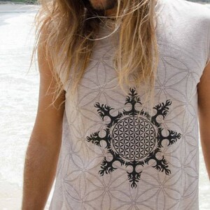 Men Festival Clothing, Goa Tank Top, Sacred Geometry Clothing, Men Tank ...