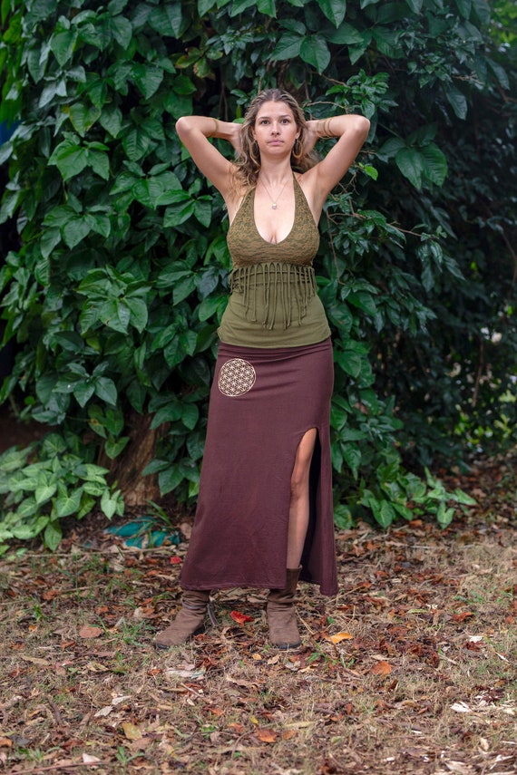 Fairy Slit Skirt Elven Clothing Forest Dweller Skirt Pixie | Etsy