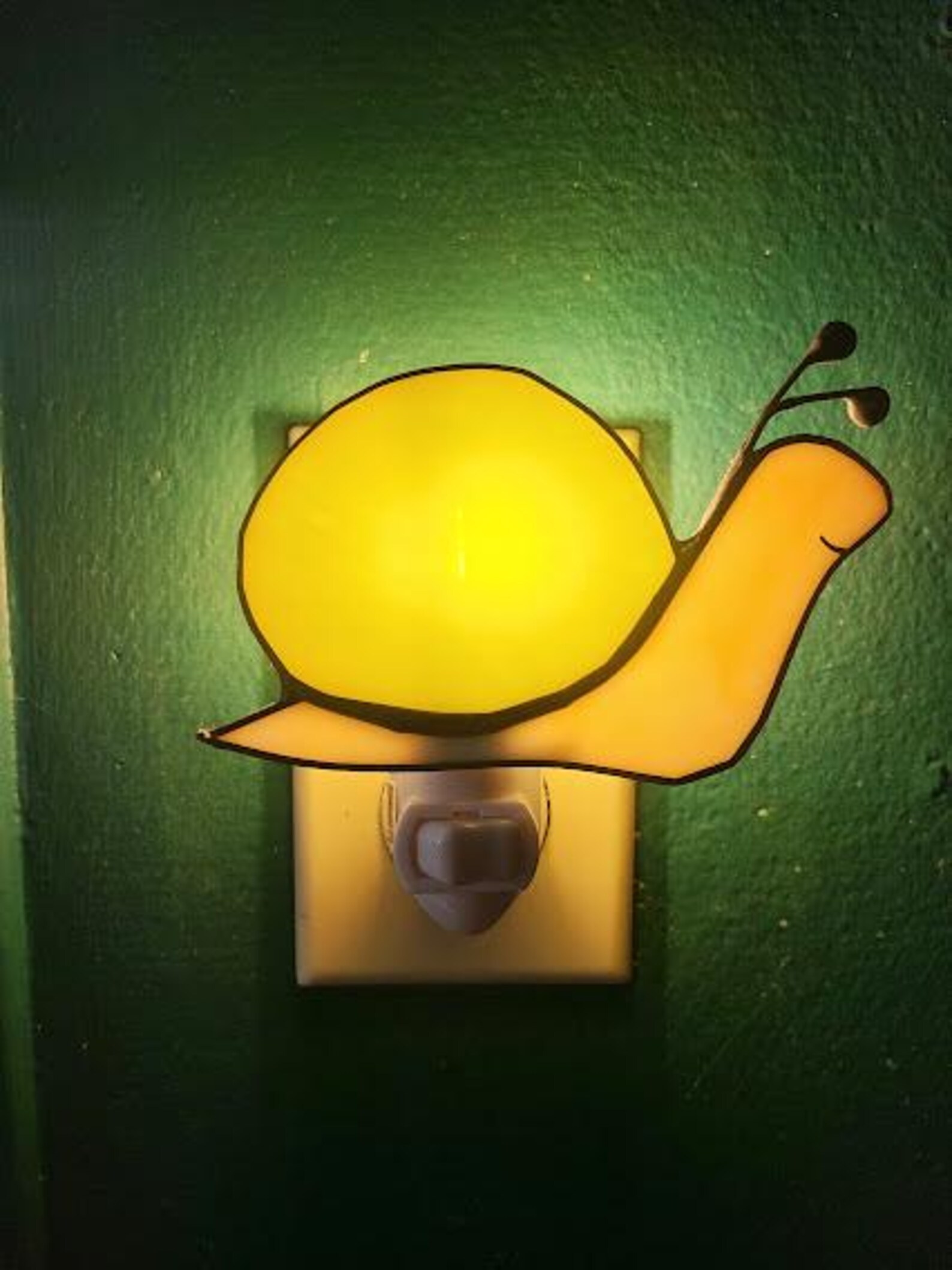 Stained Glass Snail Night Light - Hand-painted Home Decor - Etsy