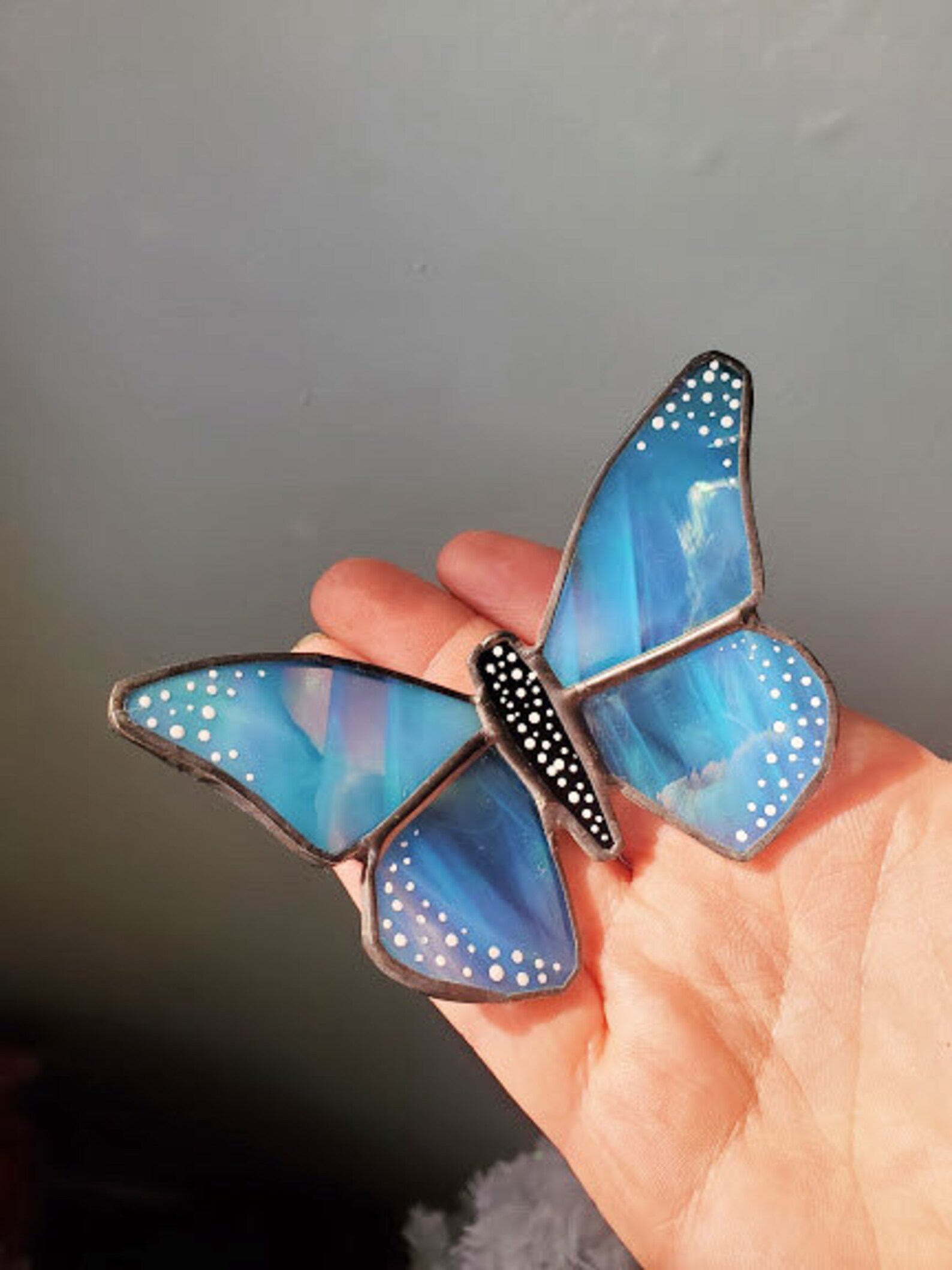 3D Clip-on Butterfly Tree Toppers- Iridescent Stained Glass Christmas ...