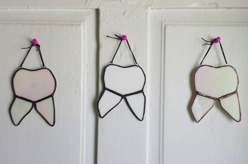 Tooth Sun Catcher Handmade Stained Glass Molar Made to - Etsy
