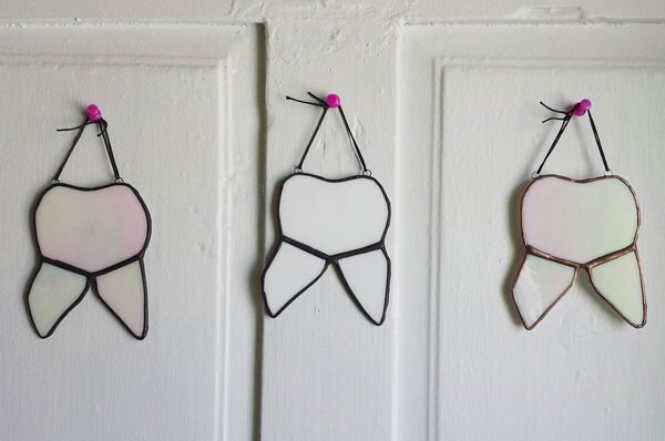 Tooth Sun Catcher Handmade Stained Glass Molar Made to - Etsy