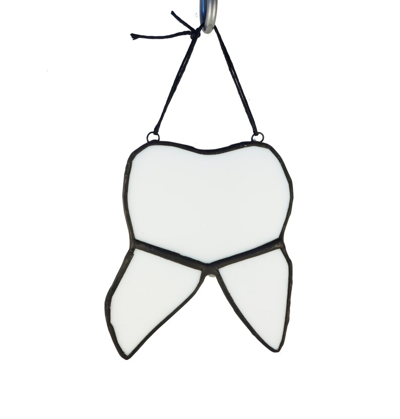 Tooth Sun Catcher Handmade Stained Glass Molar Made to - Etsy