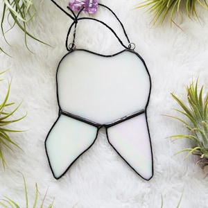 Tooth Sun Catcher - Handmade Stained Glass Molar - Made to Order - Etsy